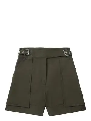 3.1 PHILLIP LIM Belted-Waist Cotton Thigh-Length Shorts