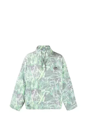 Martine Rose Grass-print Fleece-texture Sweatshirt - Green