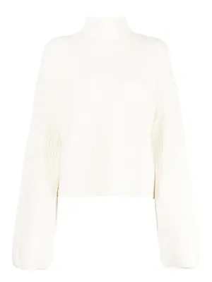 Loulou De Saison Faro Ribbed-knit Cashmere Jumper - Neutrals