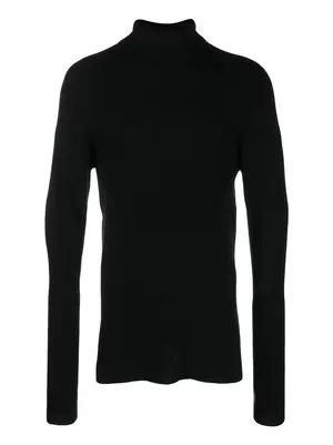 ISAAC SELLAM EXPERIENCE Ribbed-knit Cashmere Jumper - Black