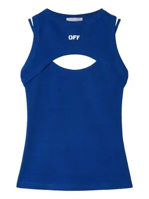 Off-White Logo-print Sleeveless Top - Blue