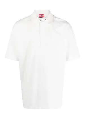 DIESEL® T-vort-megoval-d Cotton Polo Shirt - White