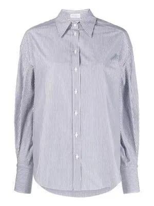 BRUNELLO CUCINELLI Pinstriped Cotton-blend Shirt