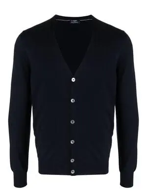 BARBA NAPOLI V-Neck Wool Cardigan