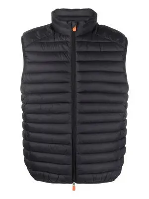 SAVE THE DUCK Logo-patch Padded Gilet - Black