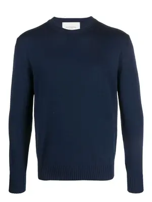 BALLANTYNE Round-neck Wool Jumper - Blue