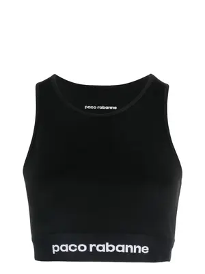 Rabanne Jersey Bodyline Sports Bra - Black