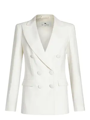 Etro Peak-lapels Double-breasted Blazer - White