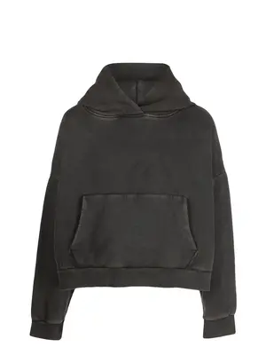 ENTIRE STUDIOS Washed Drop-shoulder Hoodie - Black