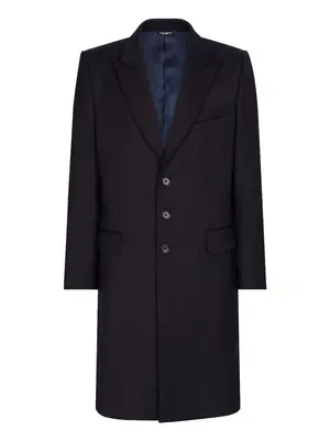 Dolce & Gabbana Peak-lapels Single-breasted Coat - Blue
