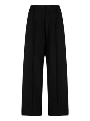 Giuseppe Di Morabito Pleated Wool Trousers - Black