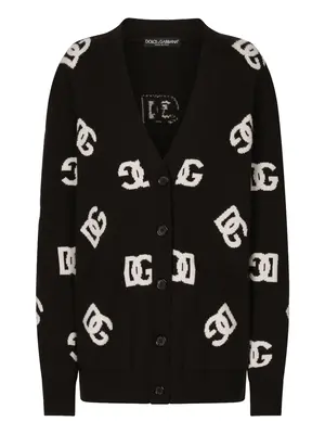 DOLCE & GABBANA Dolce & Gabbana Monogram Virgin Wool Cardigan