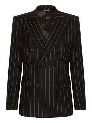 Dolce & Gabbana Pinstripe Double-breasted Blazer - Black
