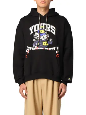 MSGM Msgm Cotton Graphic Print Sweatshirt Black