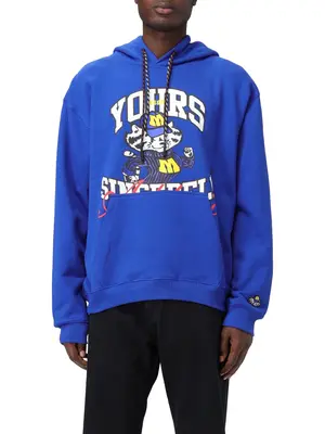 MSGM Msgm Cotton Graphic Print Sweatshirt Blue