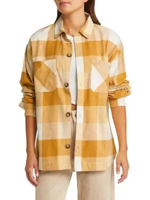 Rip Curl La Isla Plaid Flannel Button-up Shirt - Gold