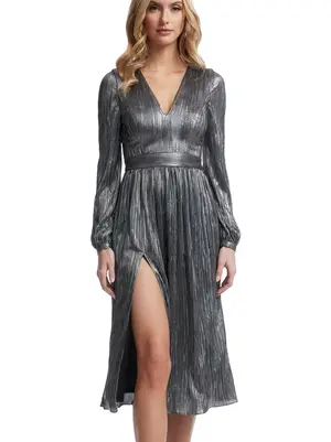 Dress The Population Holly Dress Silver