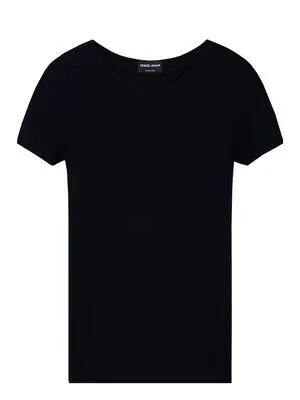 Giorgio Armani Links-stitch Viscose Jumper - Black