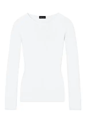 Giorgio Armani Links-stitch Viscose Jumper - White