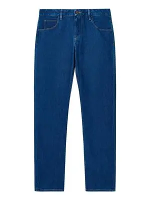 Giorgio Armani Five-pocket Slim-fit Stretch Cotton-denim Trousers - Blue