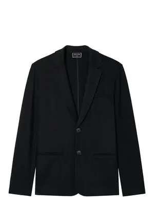 Giorgio Armani Icon Single-breasted Cashmere Jersey Jacket - Black