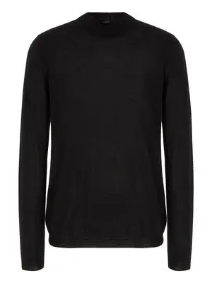 Giorgio Armani Icon Cashmere Mock-neck Jumper - Black