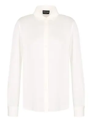 Giorgio Armani Silk Muslin Shirt - White