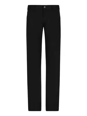 Giorgio Armani Regular-fit, Five-pocket Trousers In Stretch Cotton - Black