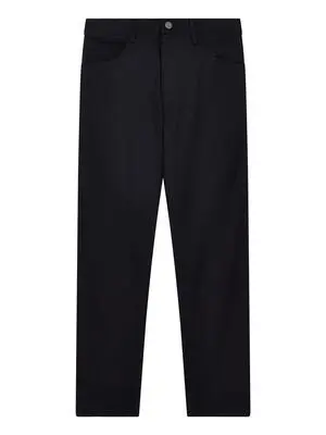 Giorgio Armani Regular-fit Five-pocket Stretch Cotton Trousers - Black
