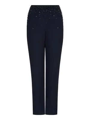 Giorgio Armani Embroidered Cady Trousers - Patterned