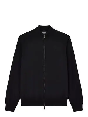 Giorgio Armani Cashmere Zip-up Cardigan - Black
