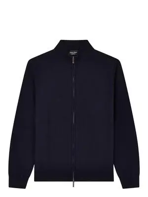 Giorgio Armani Cashmere Zip-up Cardigan - Blue