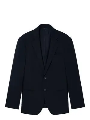 Giorgio Armani Pure Virgin Wool Soho Line Single-breasted Jacket - Black
