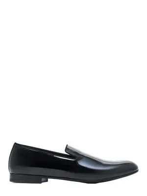 Giorgio Armani Patent Leather Loafers - Black