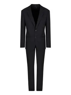 Giorgio Armani Soho Line Single-breasted Suit In Wool And Cashmere - Black