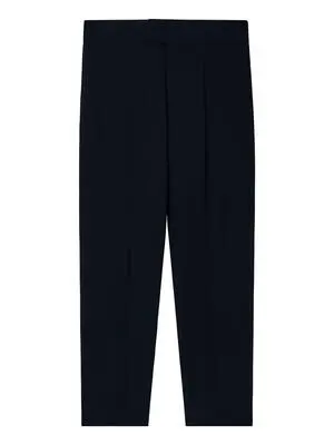 Giorgio Armani Pleated Wool Crêpe Trousers Black
