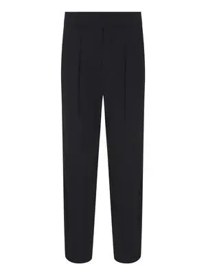 Giorgio Armani Pleated Wool Crêpe Trousers - Navy Blue
