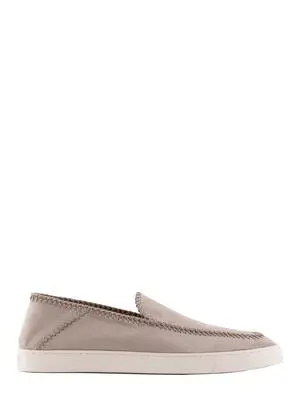 Giorgio Armani Galleria 3 Suede Slip-ons - Beige