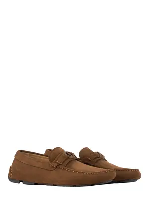 Giorgio Armani Suede Loafers Buff
