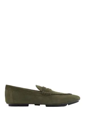 Giorgio Armani Suede Loafers Green