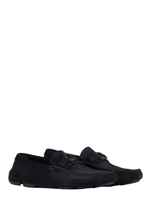 Giorgio Armani Suede Loafers Navy Blue