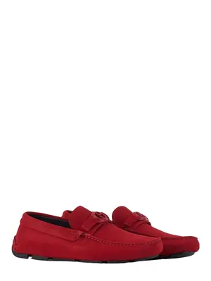 Giorgio Armani Suede Loafers Red