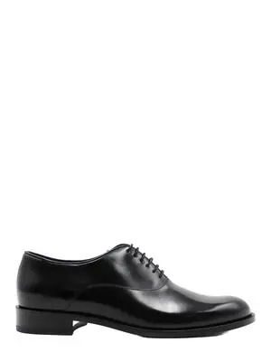 Giorgio Armani Leather Derby Shoes - Black