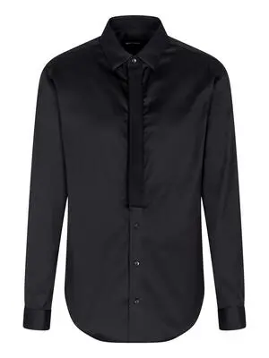 Giorgio Armani Regular-fit Cotton Shirt Black