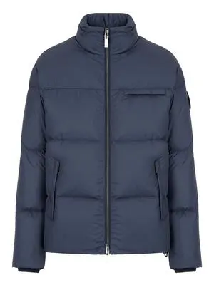 Giorgio Armani Goose-down Padded Bomber Jacket - Navy_blue