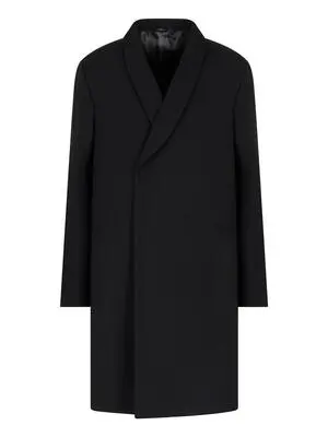 Giorgio Armani Cashmere Double-breasted Coat - Black