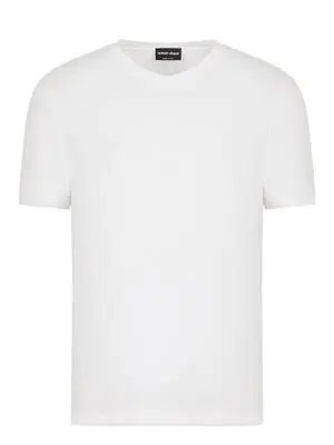 GIORGIO ARMANI Stretch Viscose Jersey, V-neck Icon T-shirt