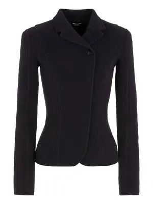 Giorgio Armani Single-breasted Cashmere Jacket - Blue