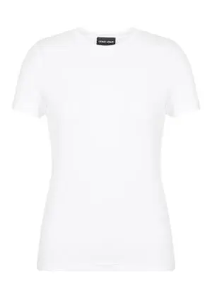 Giorgio Armani Stretch Viscose Jersey T-shirt - White