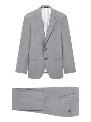 Giorgio Armani Single-breasted Soho Line Suit In Virgin Wool - Grey